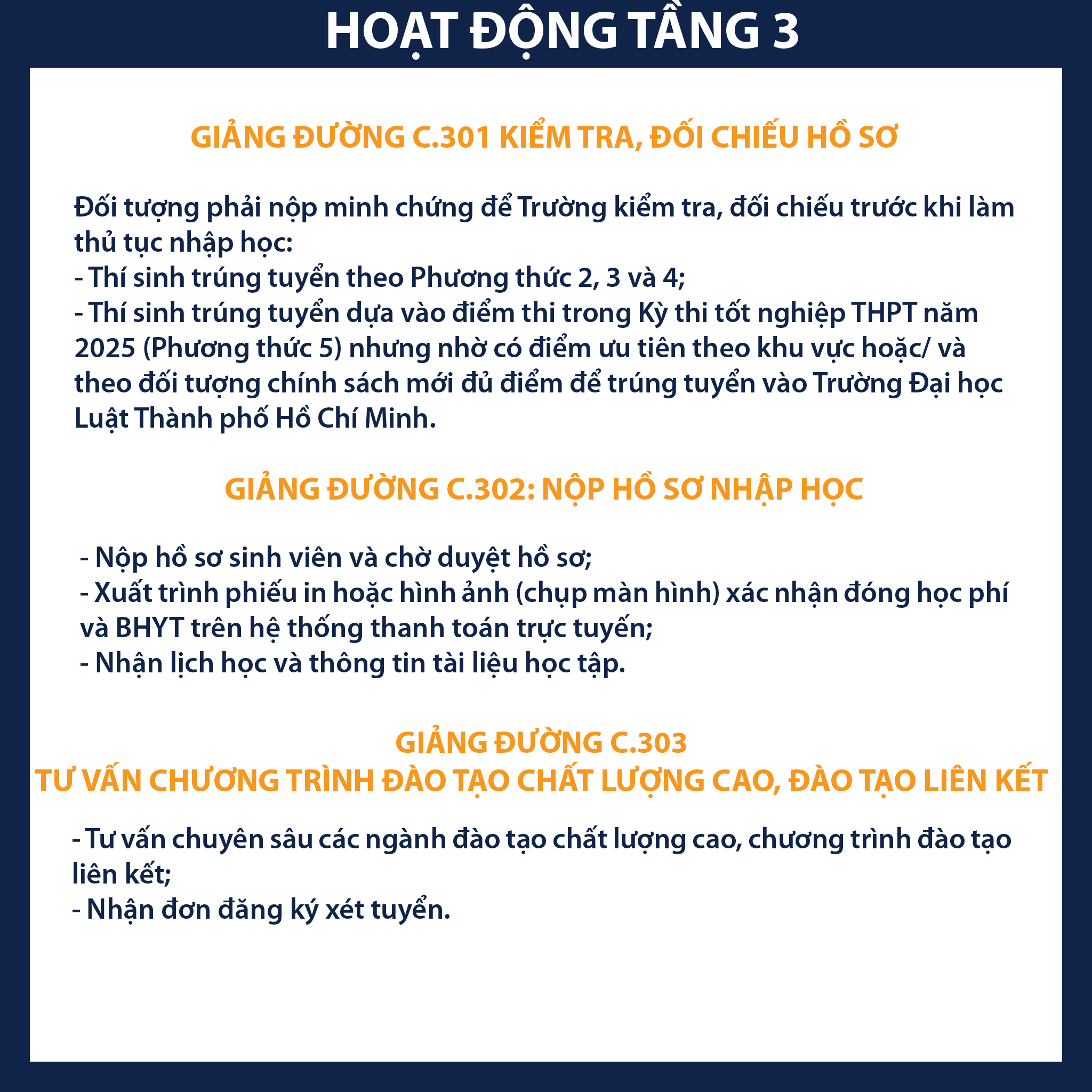 Bỏ túi những lưu ý khi thực hiện thủ tục nhập học cho tân sinh viên Khóa 50